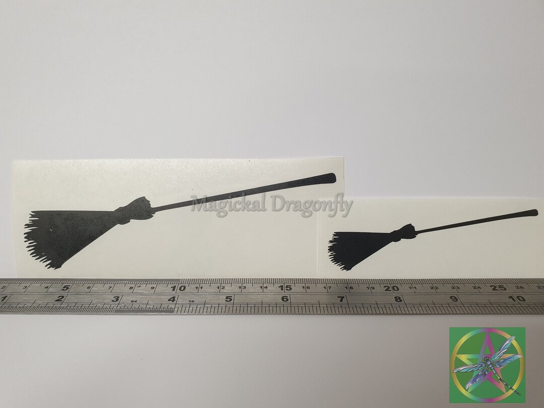 Car Decal, Vinyl Sticker, Besom Sticker, Witches Broom Sticker, Sticker ...