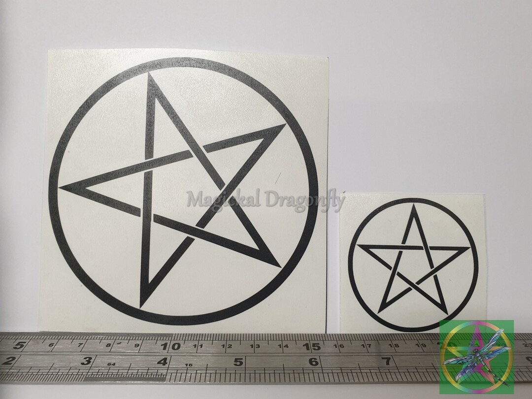 Car Decal, Vinyl Sticker, Pentagram Sticker, Pagan Pentagram Sticker ...