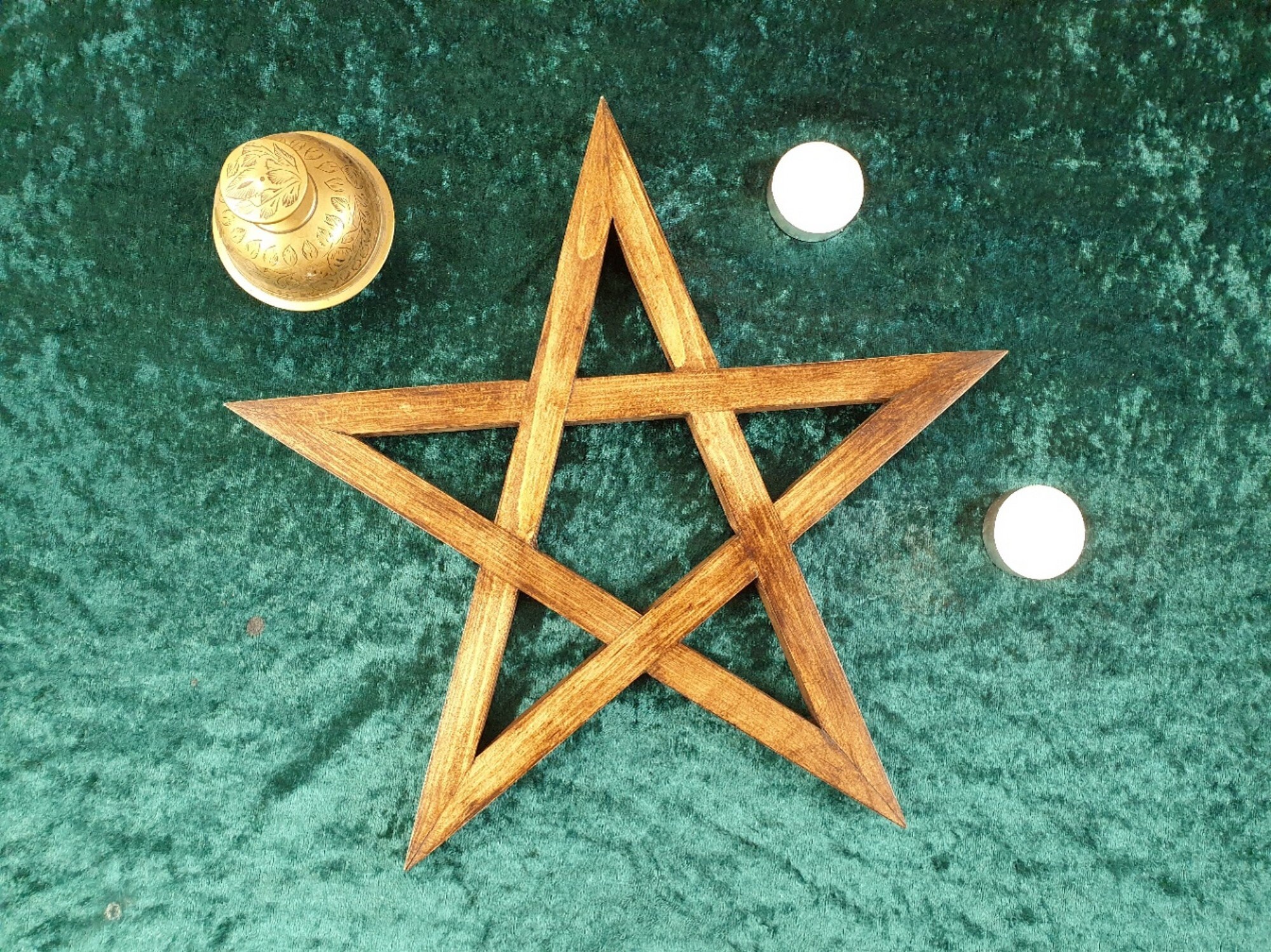 Pentagram Wooden Pentagram Pentagram for Altar Handmade - Etsy UK