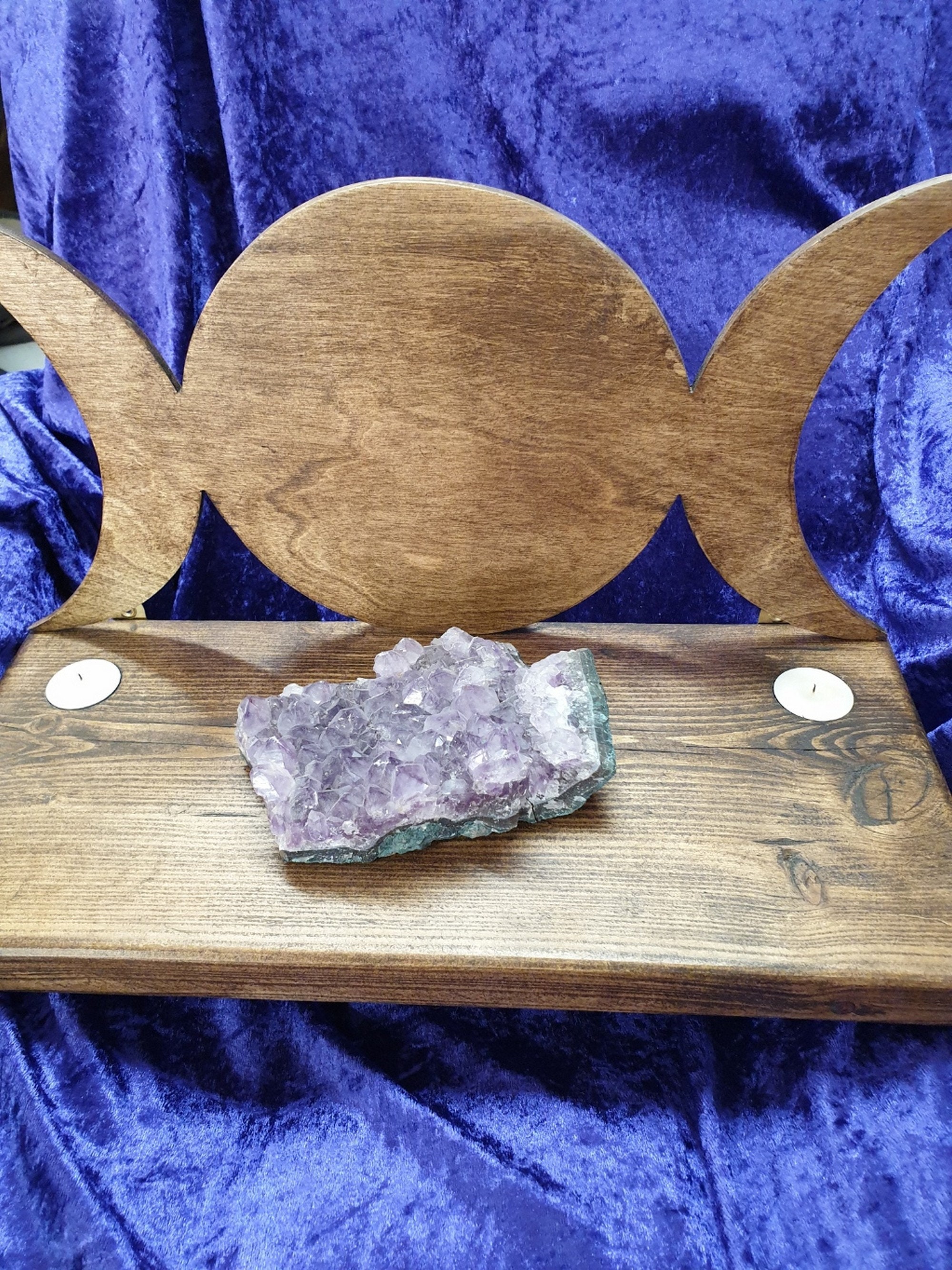 Altar Shelf With Triple Moon Wooden Altar Shelf Handmade | Etsy UK