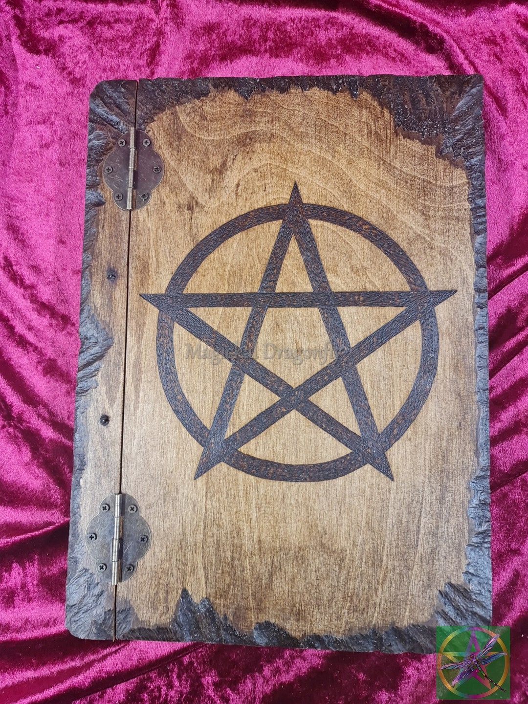 Book of Shadows, Grimoire, Wooden Handmade, Book of Magick, Magic ...
