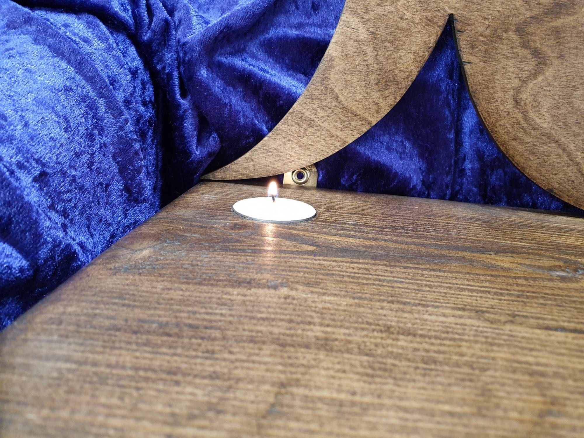 Altar Shelf With Triple Moon Wooden Altar Shelf Handmade | Etsy UK