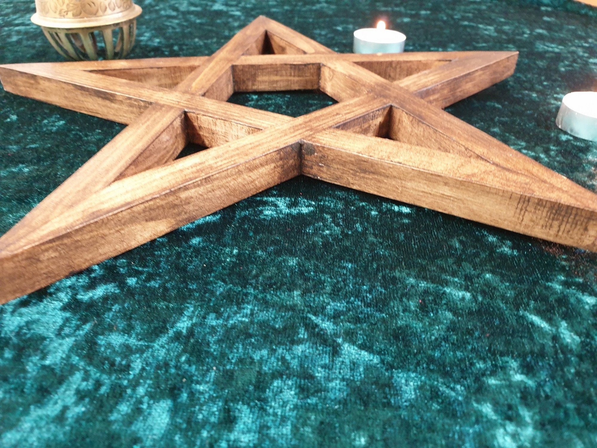 Pentagram Wooden Pentagram Pentagram for Altar Handmade - Etsy UK