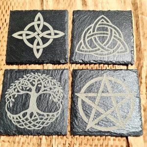 Slate Coasters, Witch's Designs, Altar Dish, Witch's Home Decoration ...