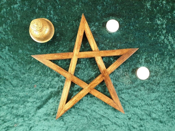 Pentagram Wooden Pentagram Pentagram for Altar Handmade - Etsy