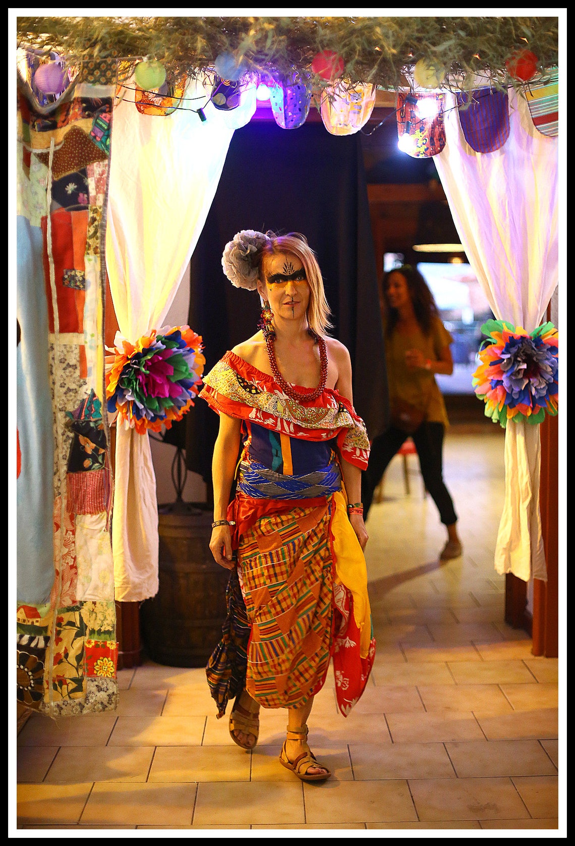 Ethnic Creole Style Dress With Multicolored Patchwork - Etsy