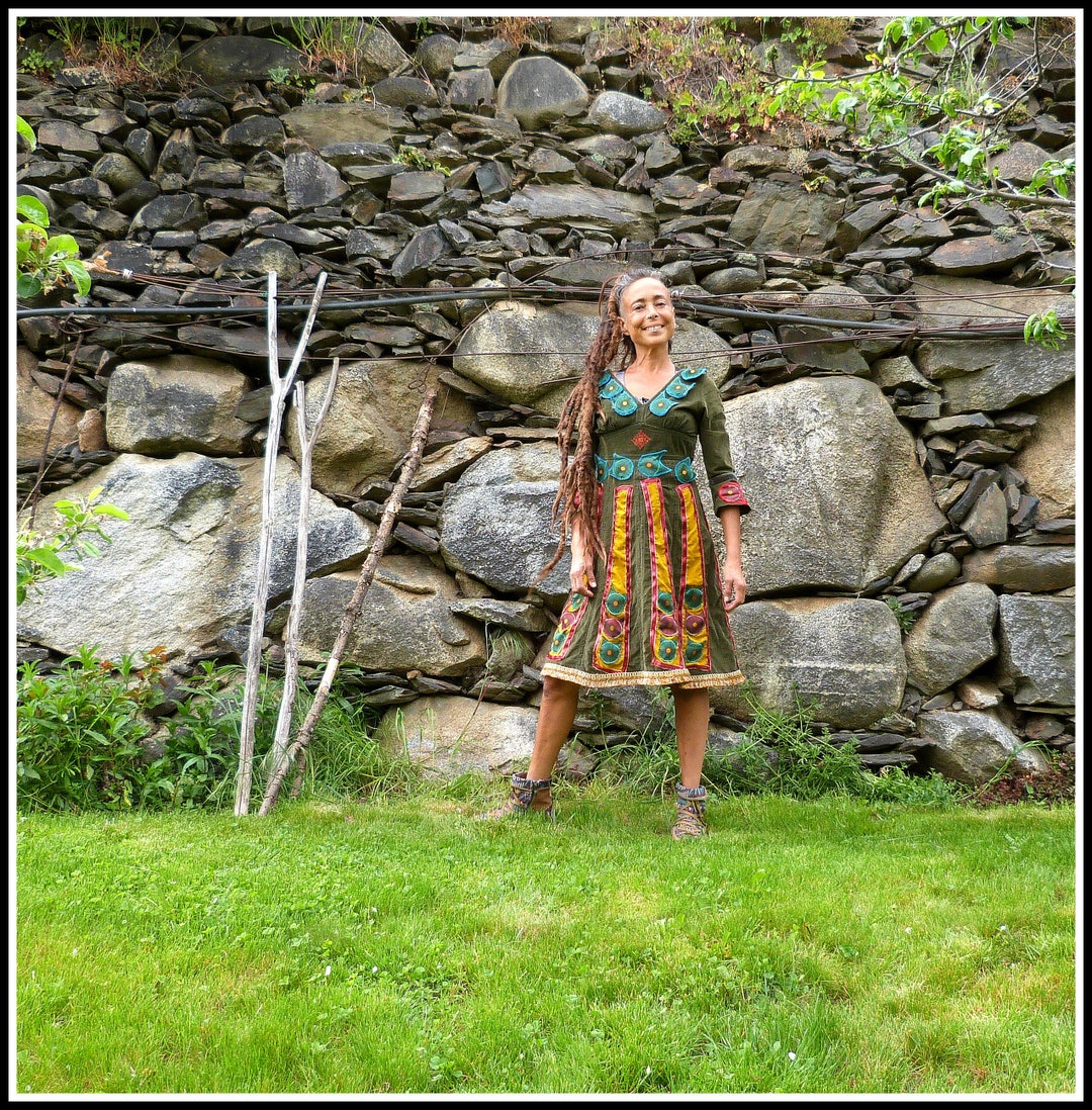 Medieval Dress in Corduroy and Ethnic Patchwork - Etsy