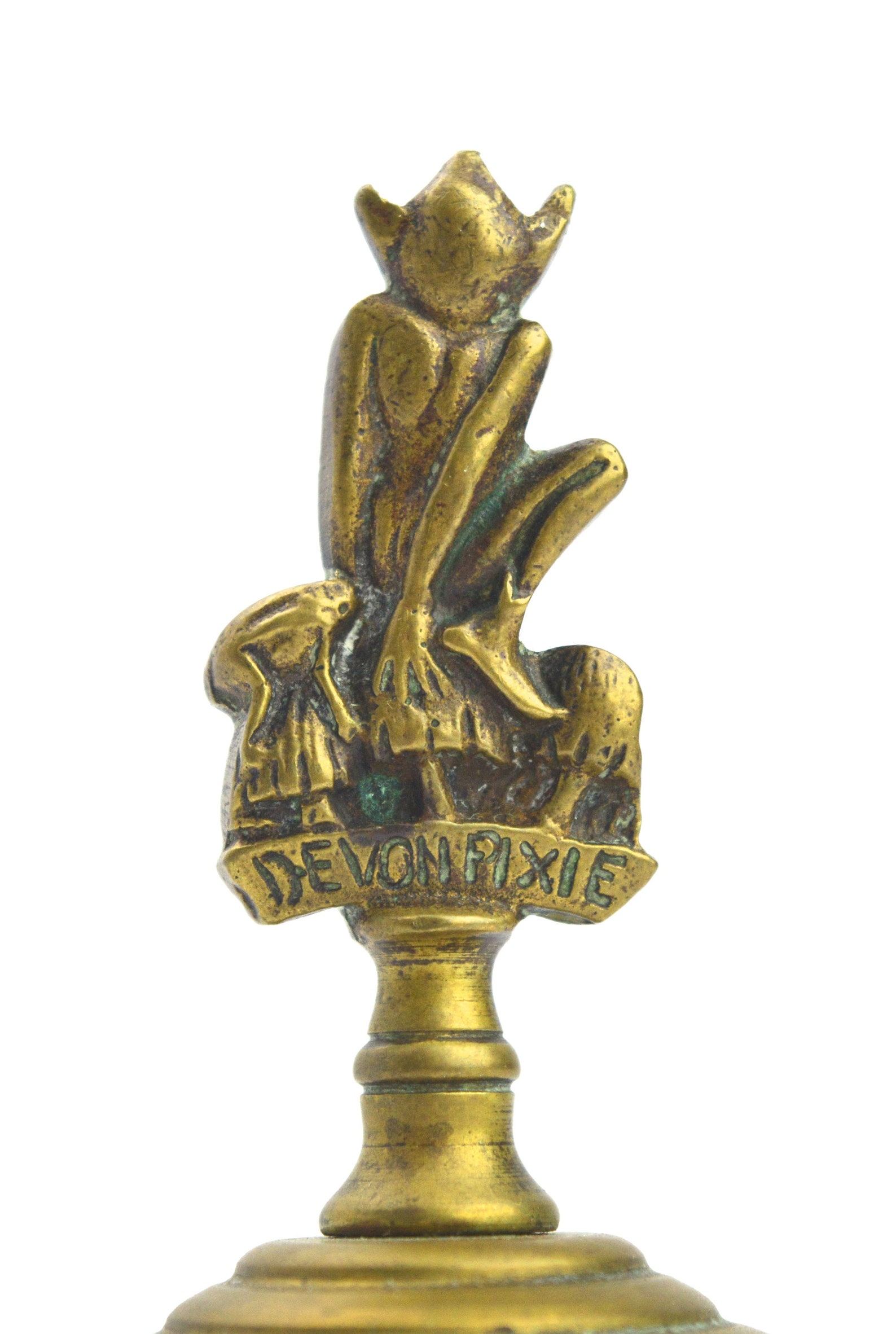 Brass Bell Devon Pixie Bell Devon Imp Bell Vintage Brass Bell Vintage Metalware Dinner Bell ...