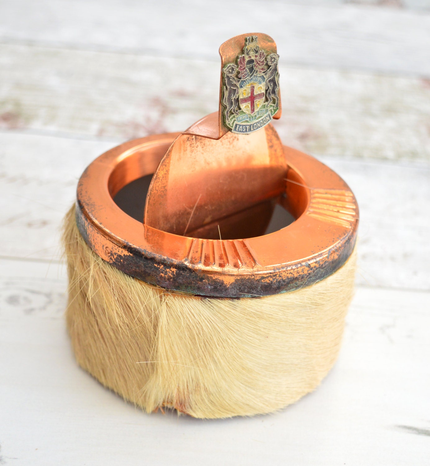 Fur and Copper Ashtray From East London Vintage Tobacciana - Etsy