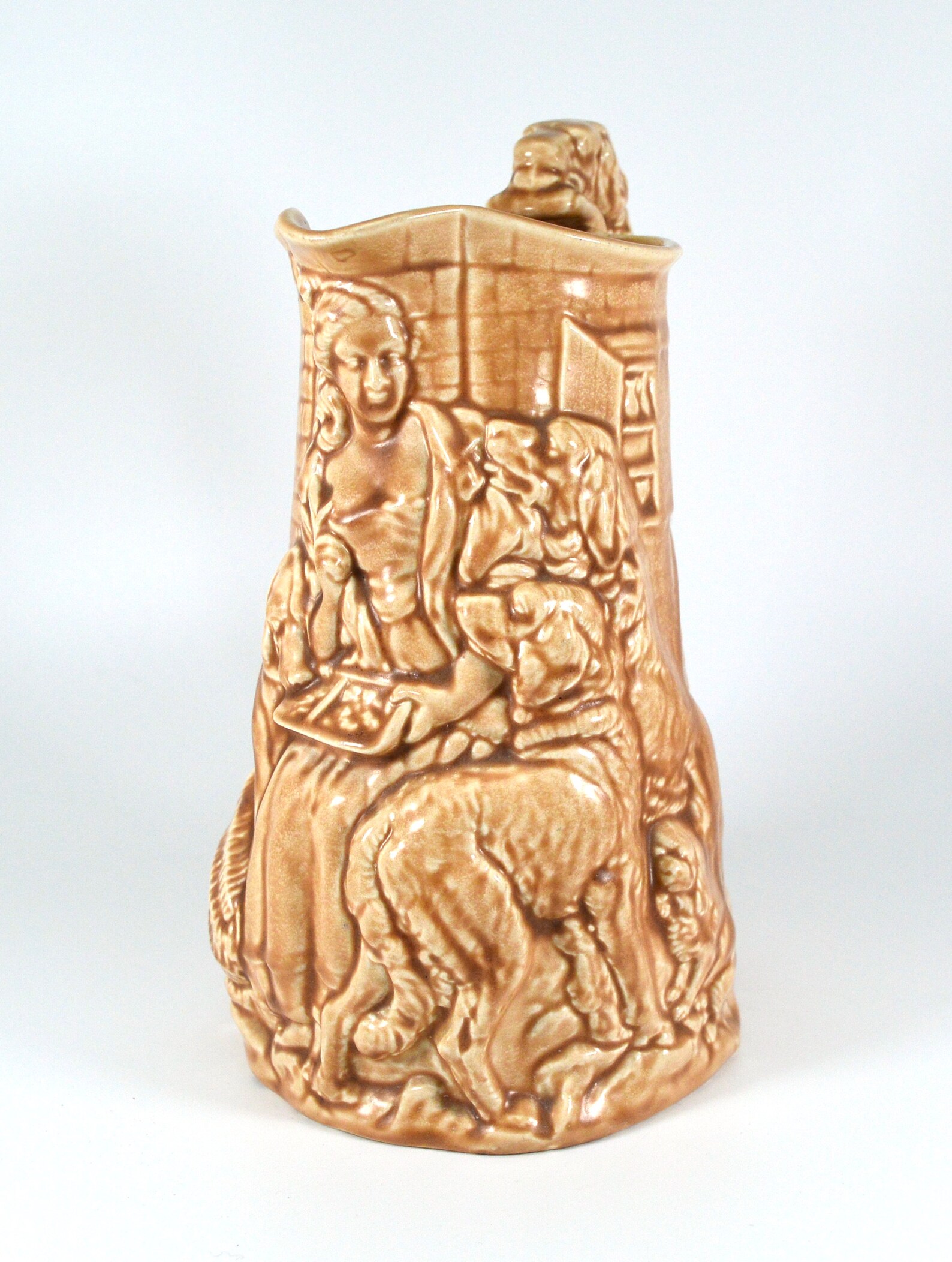 Old Feeding Time Jug, Reproduction of Samuel Alcock Jug, Vintage ...