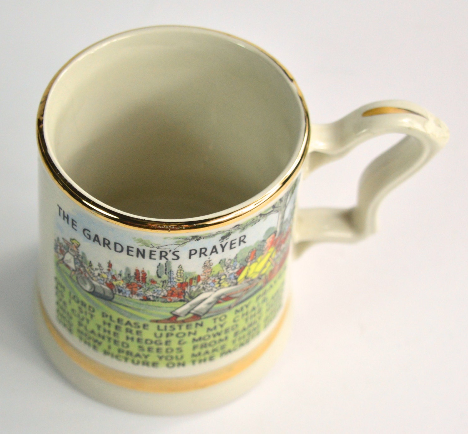 1950s Prince William Mug the Gardeners Prayer Warranted 22 Carat Gold ...