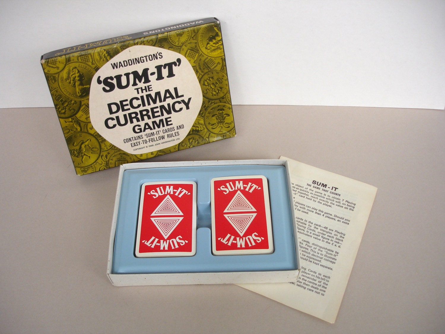1960s Sum-it Game by Waddingtons Vintage Playing Cards Vintage Toy ...