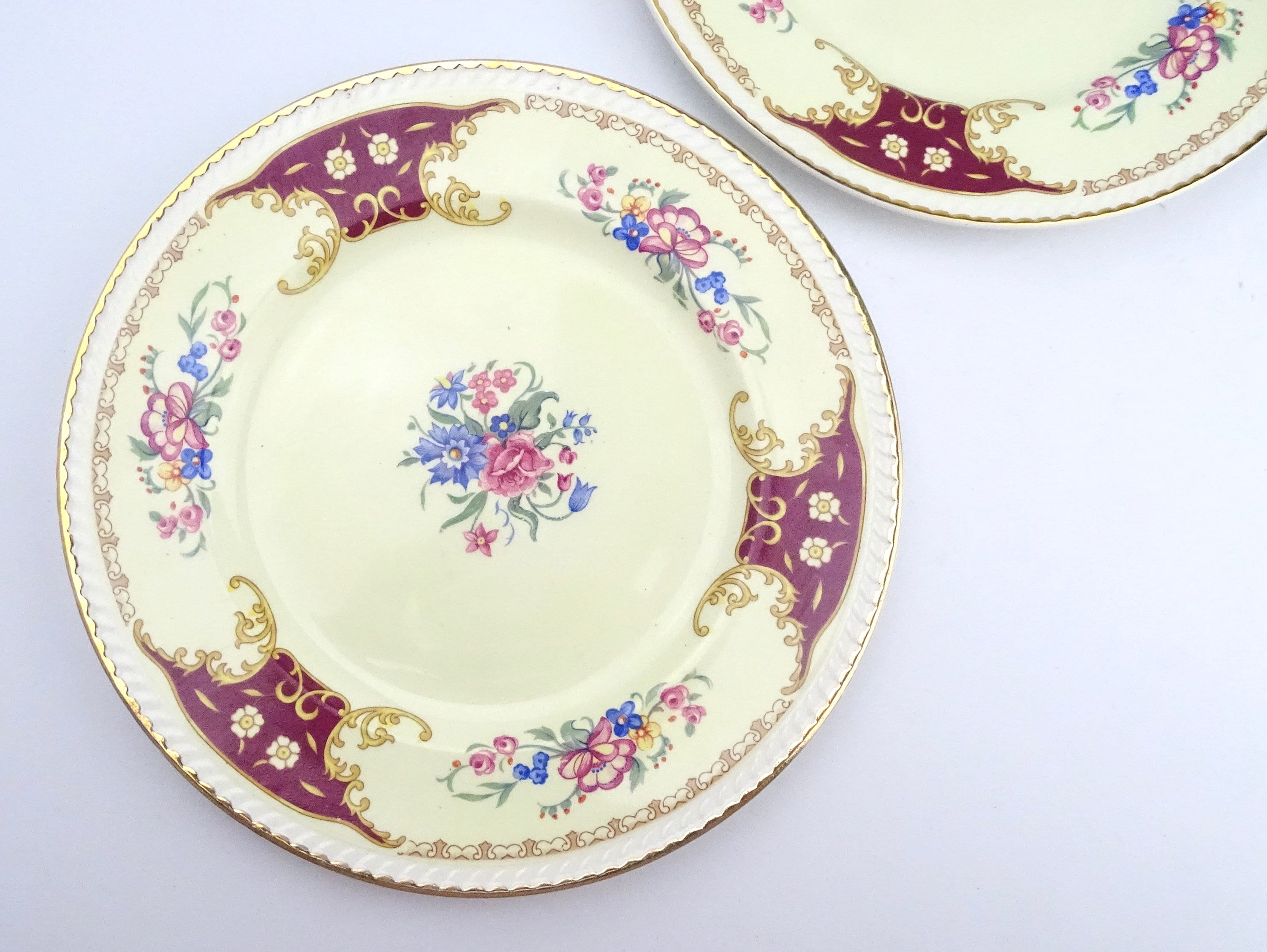 Vintage Portland Pottery Tea Plates Vintage Housewares Vintage - Etsy