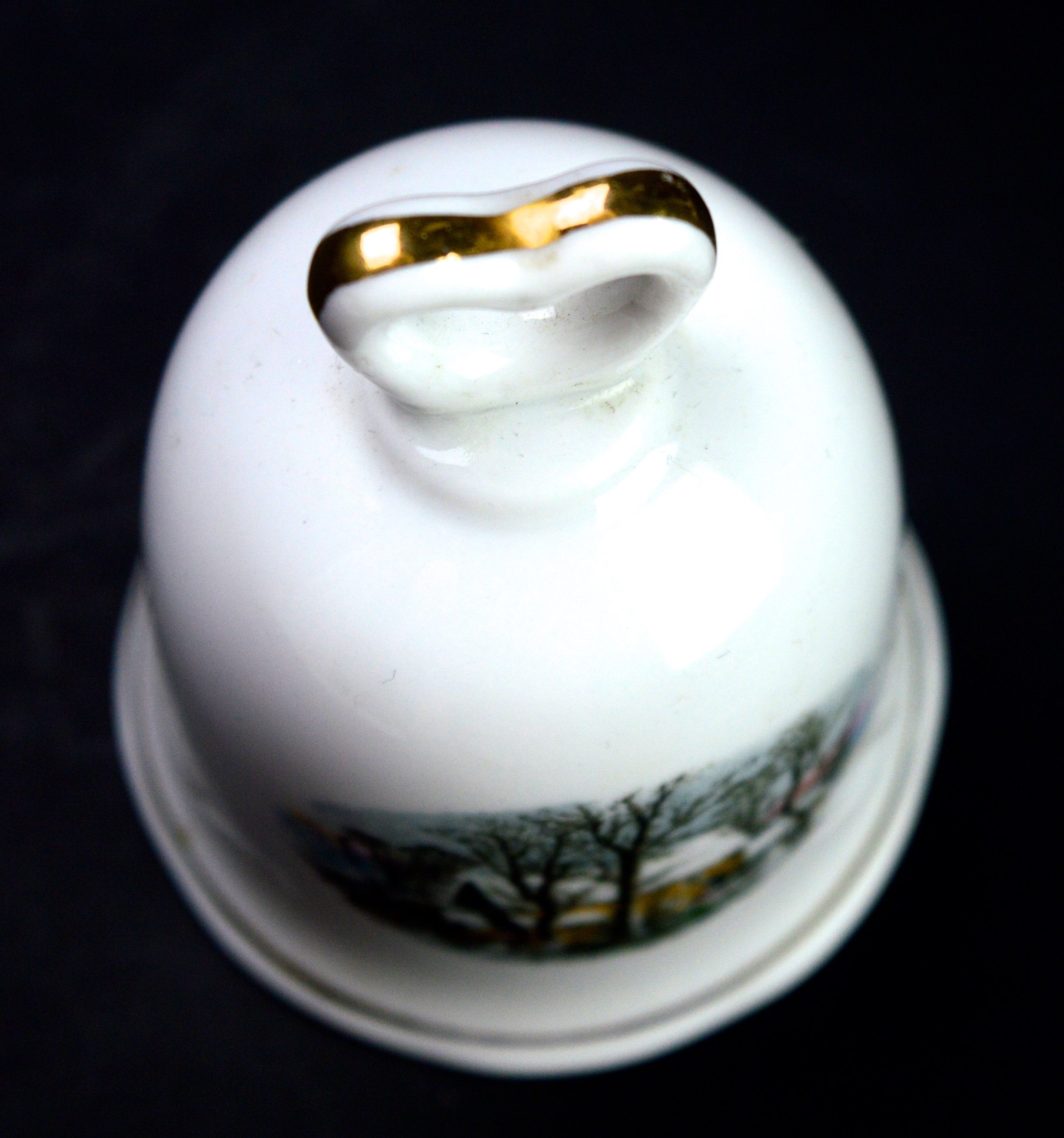 Vintage Bell Winter Scene Bell Christmas Bell Vintage Bell - Etsy UK