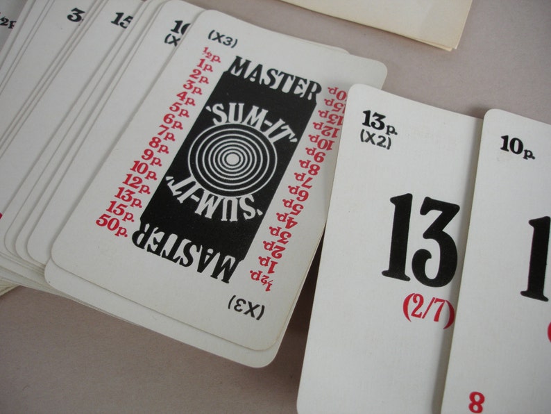 1960s Sum-it Game by Waddingtons Vintage Playing Cards Vintage Toy ...