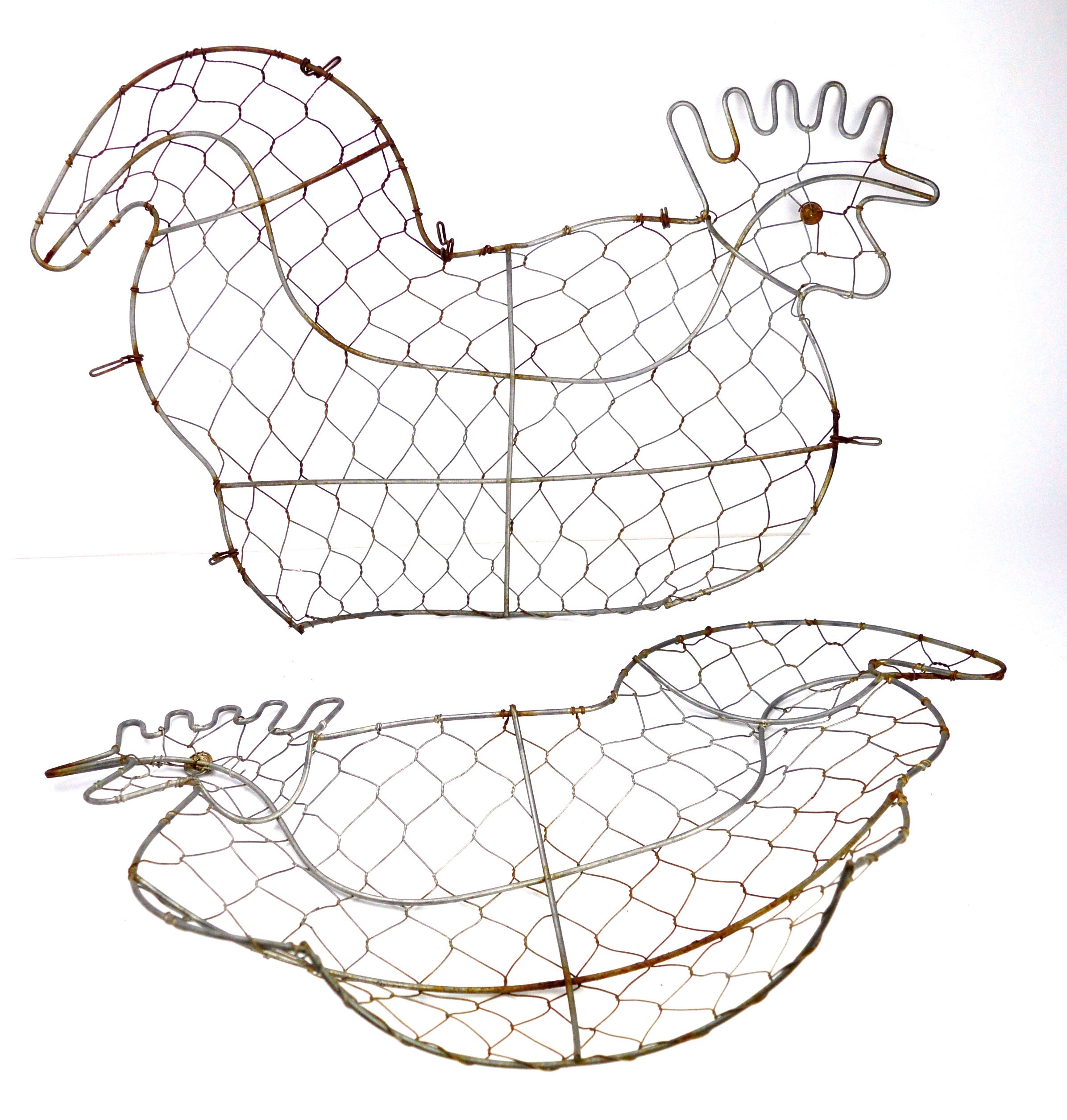 Vintage Wire Chicken Wire Sculpture Country Cottage Shabby - Etsy UK