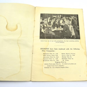 1917 Victoria Cinema College & Studios Guide to Cinema Acting Vintage ...