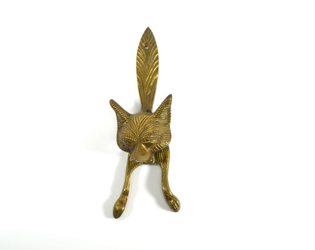Brass Fox Door Knocker, Fox Door Knocker, Vintage Brass Door Knocker - Etsy