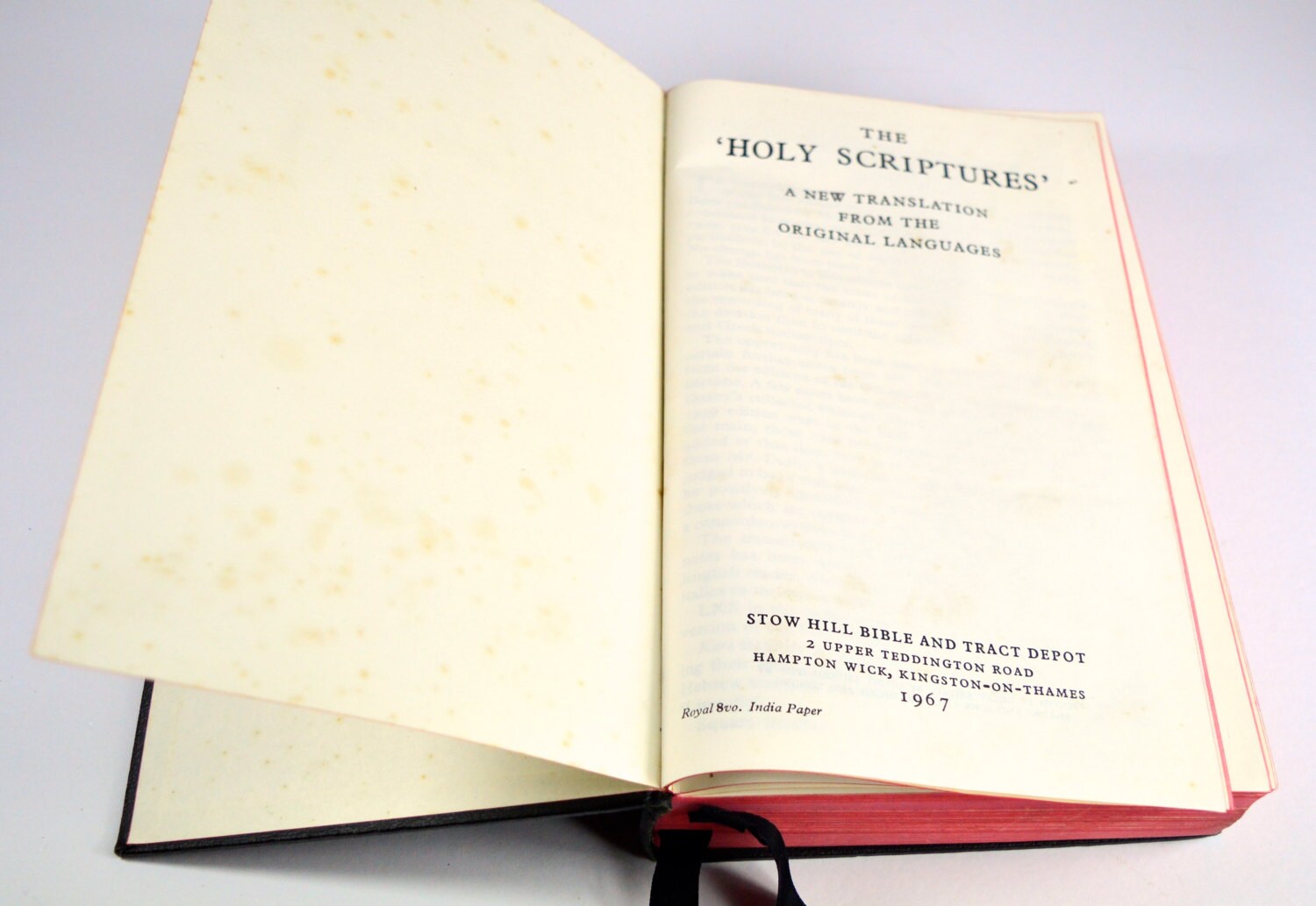 Vintage Holy Bible Holy Scriptures New Translation Vintage - Etsy UK