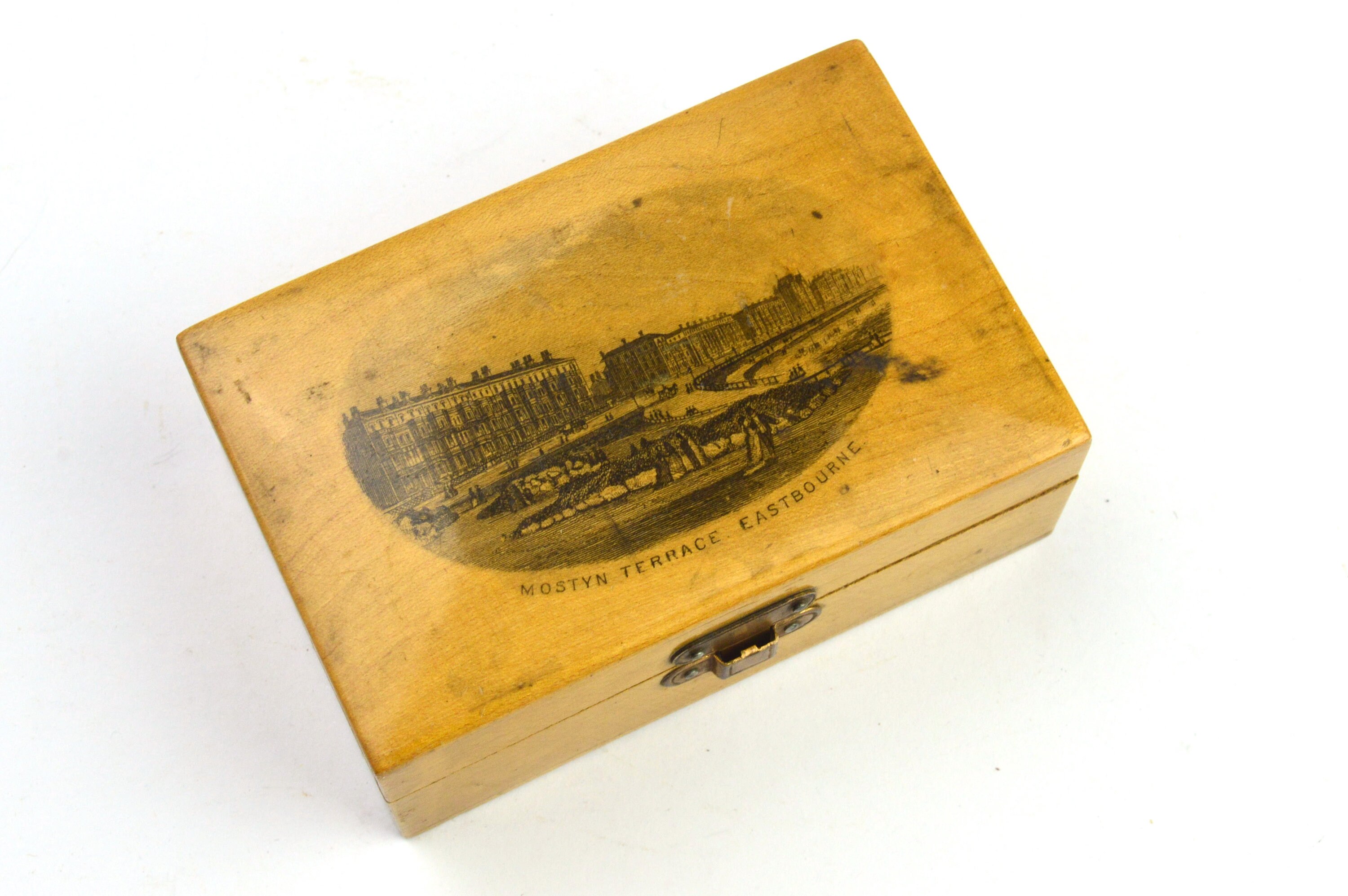 Edwardian Mauchline Ware Box Vintage Box Mostyn Terrace Eastbourne ...