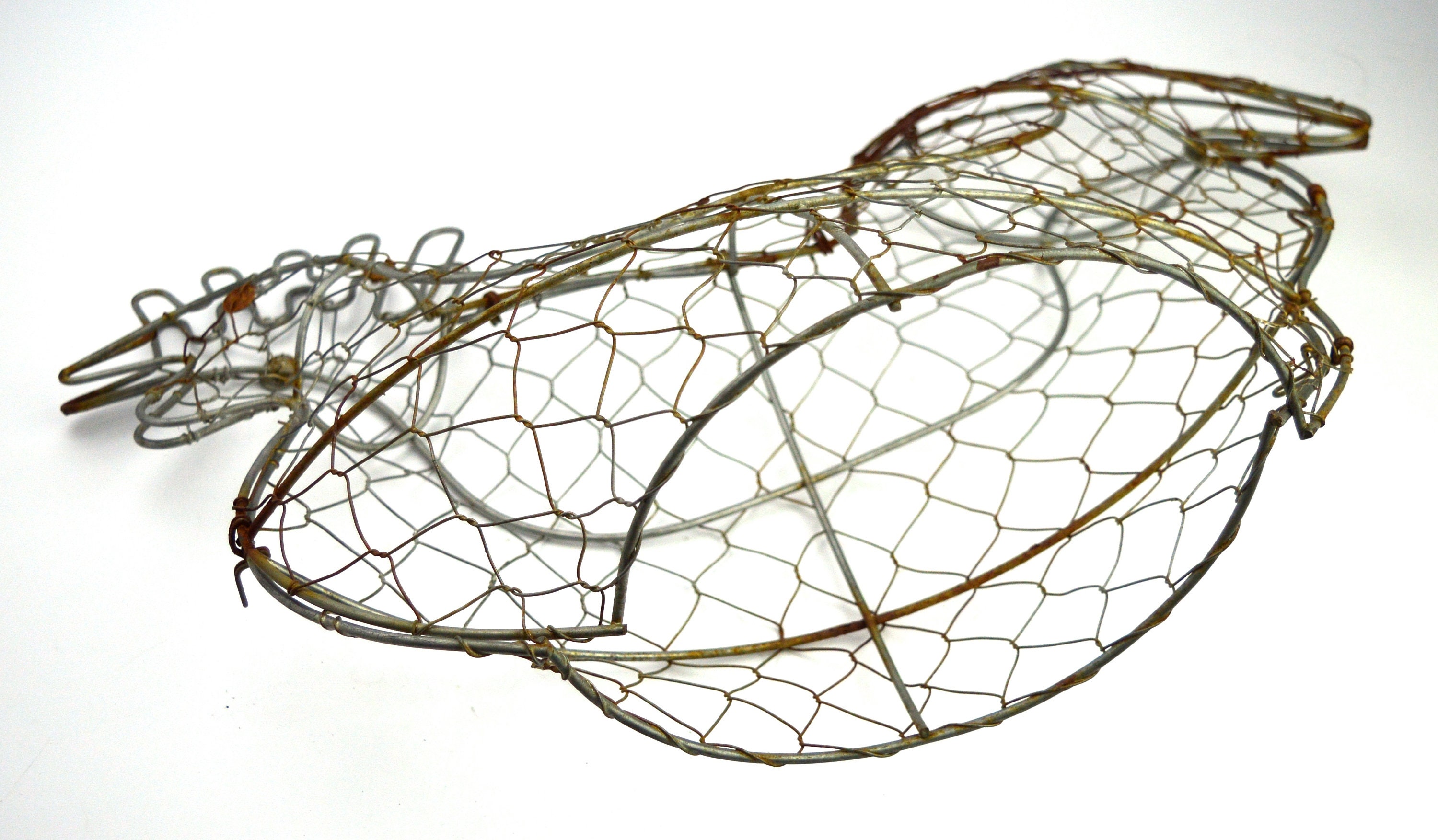 Vintage Wire Chicken Wire Sculpture Country Cottage Shabby - Etsy UK
