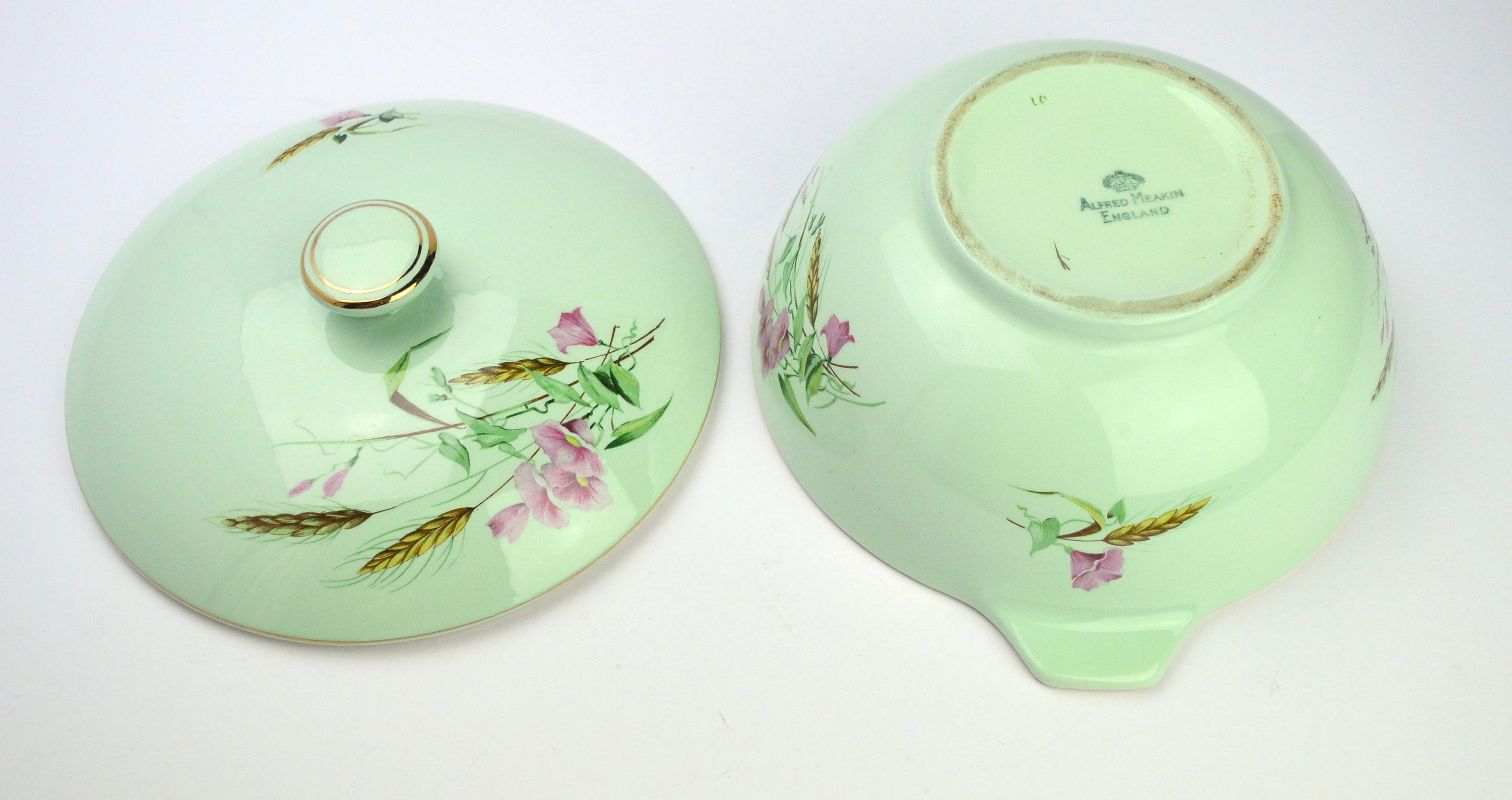 1940s Alfred Meakin Tureen Vintage Tureen Green Tureen Art Deco Vintage ...
