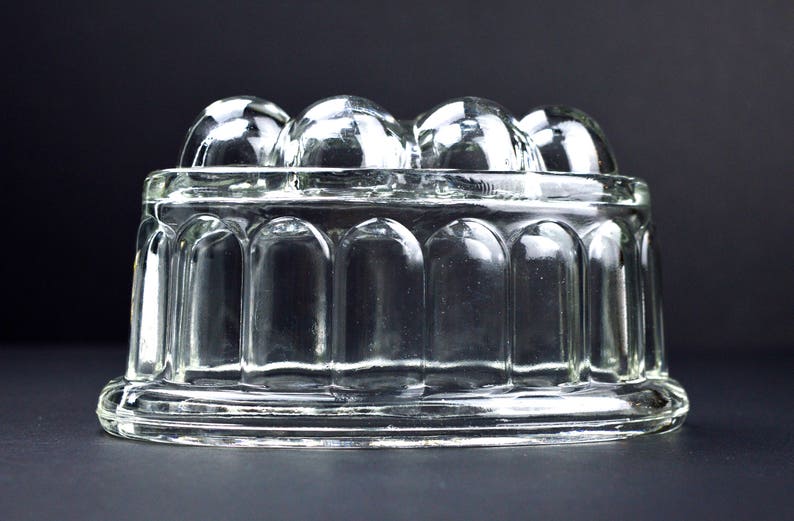 Vintage Jelly Mould Glass Jelly Mould Blancmange Mould Vintage Pudding ...