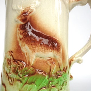 Edwardian Vintage Jug Vintage Water Pitcher With a Stag or Deer Proudly ...