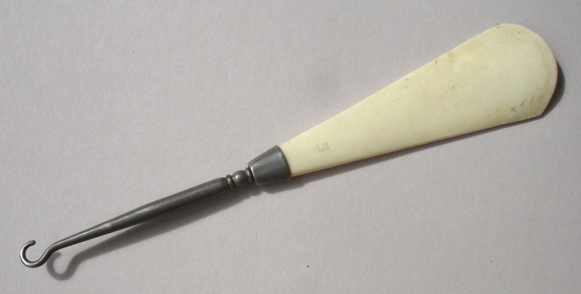 Edwardian Steel Button Hook Bone Vintage Button Hook Vintage - Etsy UK