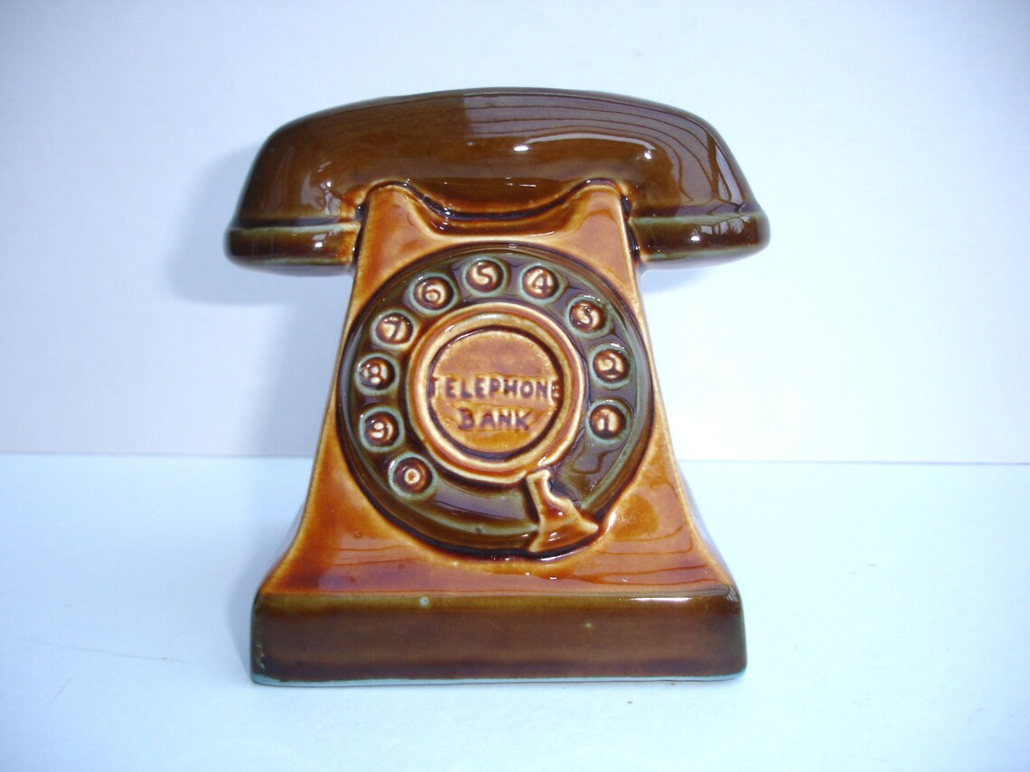 1960s Studio Szeiler Telephone Vintage Moneybox Money Box Vintage Piggy ...