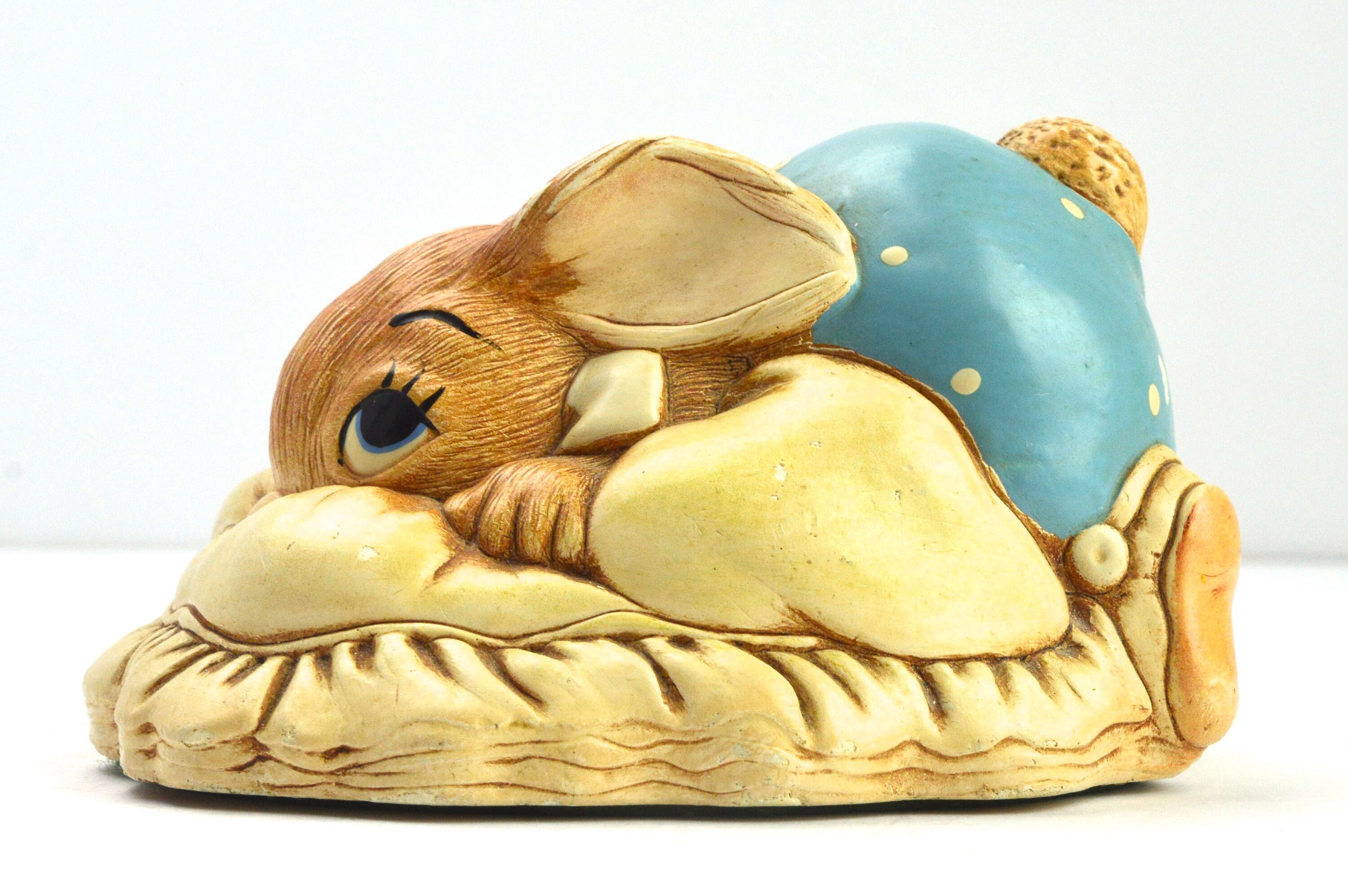 Dodger Pendelfin Studios Sleeping Rabbit China Rabbit Hand Painted ...