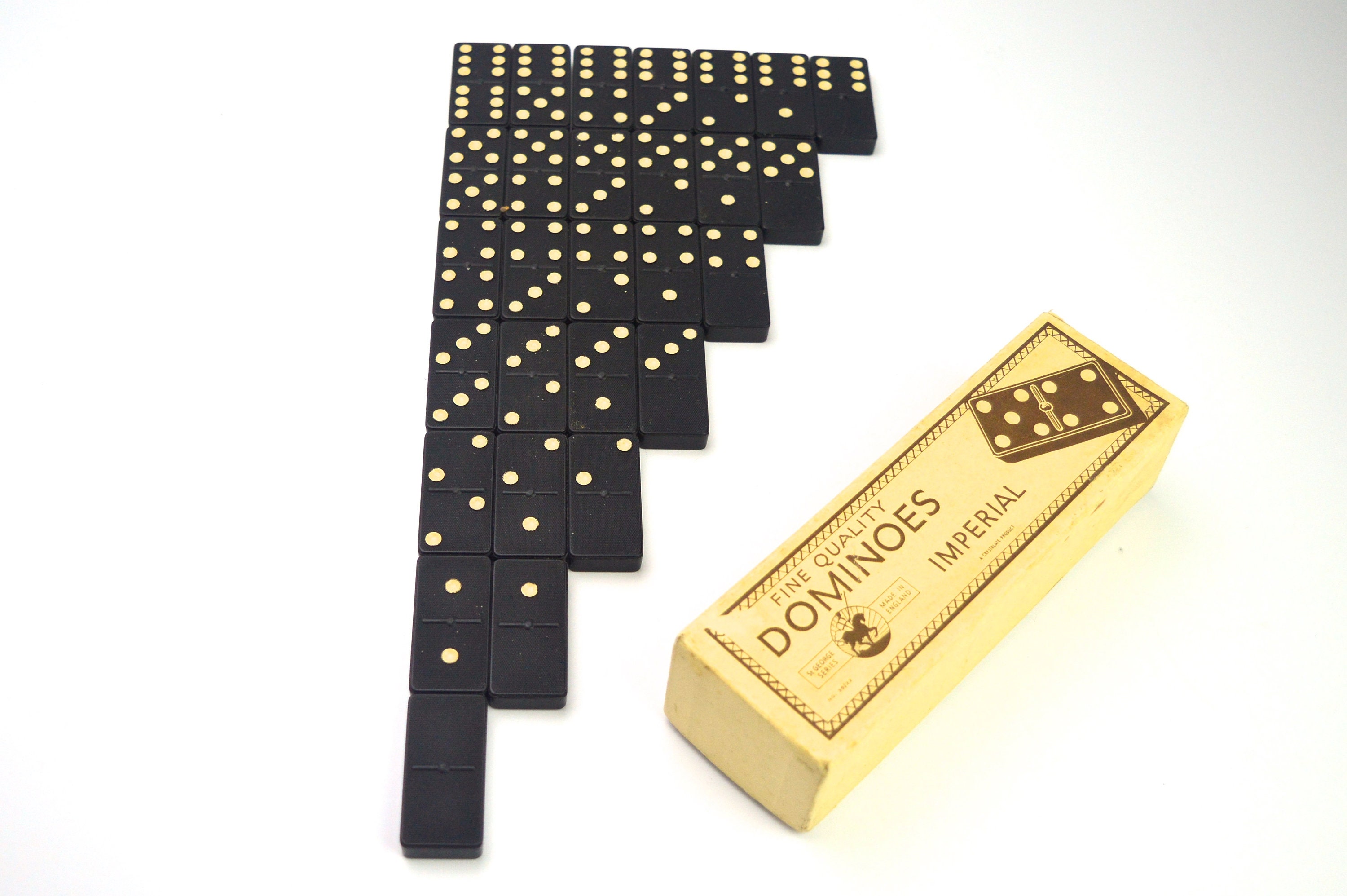 St George Series Imperial 28 Vintage Set Double Six Dominoes - Etsy