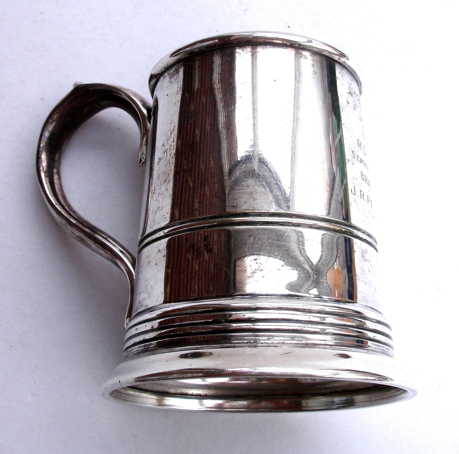 1934 Half Pint Silver Plated Tankard Vintage Trophy Antique Sport ...