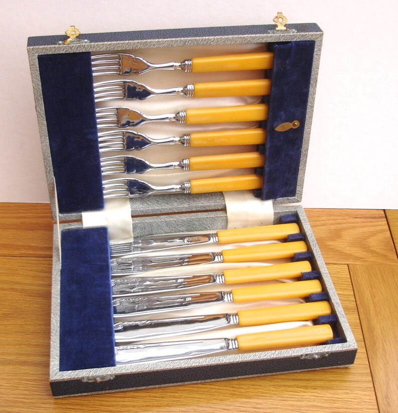 Set of Fish Knives and Forks Vintage Flatware Vintage Cutlery - Etsy