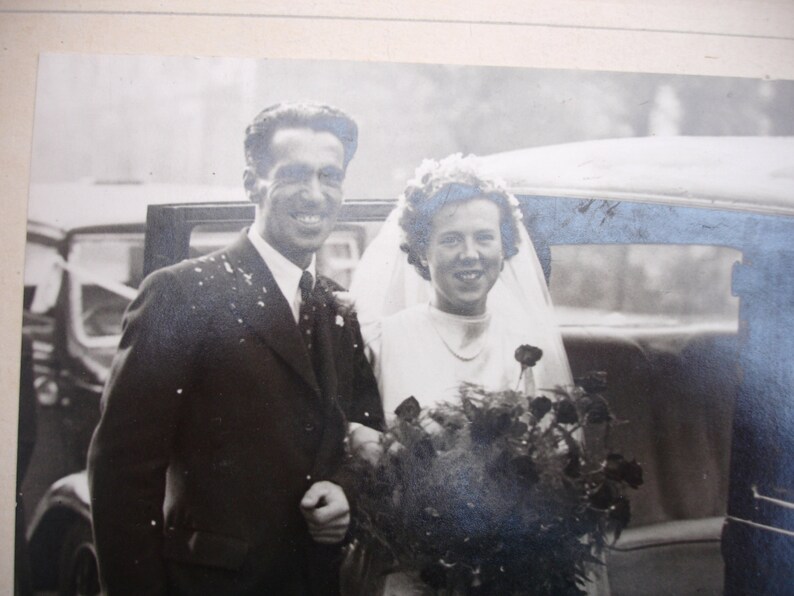 1940s Bride and Groom Wedding Photo Mounted Photo Vintage - Etsy