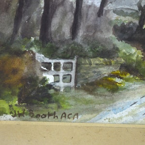 J W Booth ACA Art Deco Watercolor Antique Art Vintage Art OOAK Vintage ...