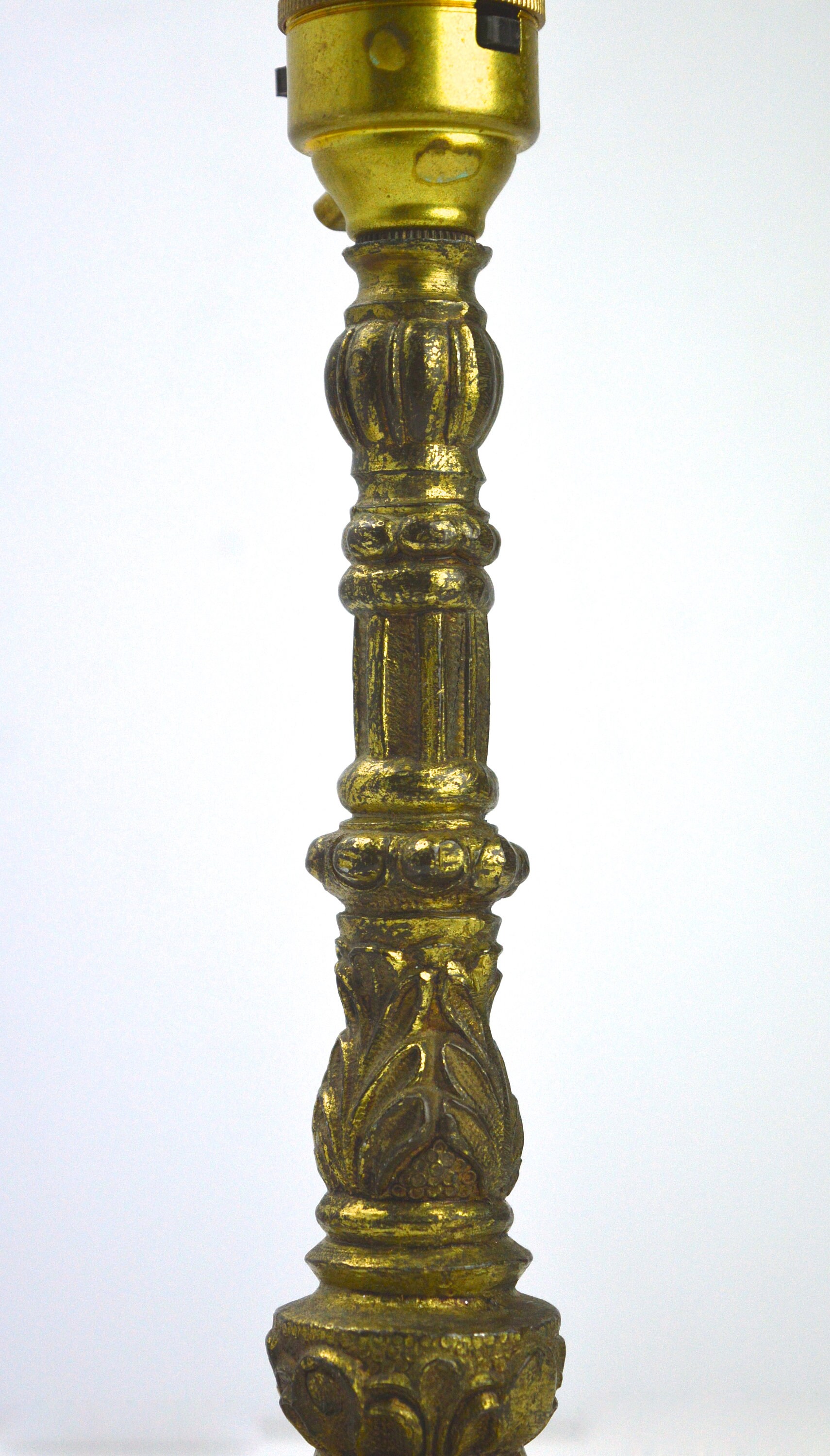 1950s Brass and Marble Lamp Stand Vintage Lamp Base Vintage Alabaster ...