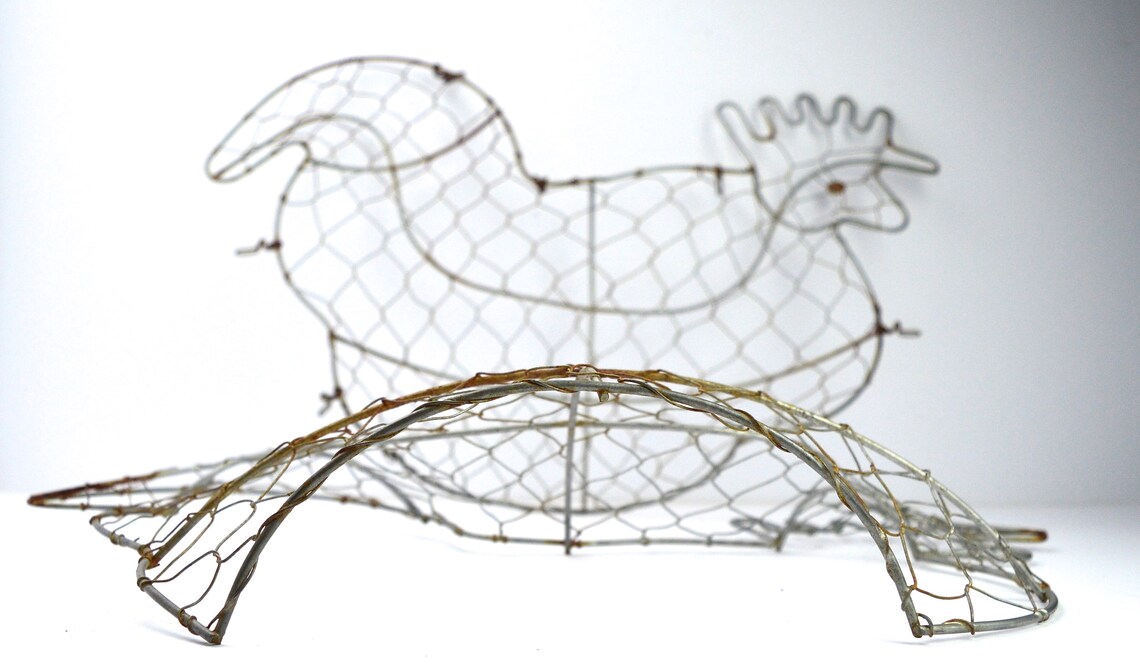 Vintage Wire Chicken Wire Sculpture Country Cottage Shabby - Etsy UK