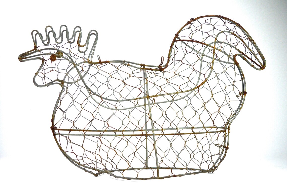 Vintage Wire Chicken Wire Sculpture Country Cottage Shabby | Etsy