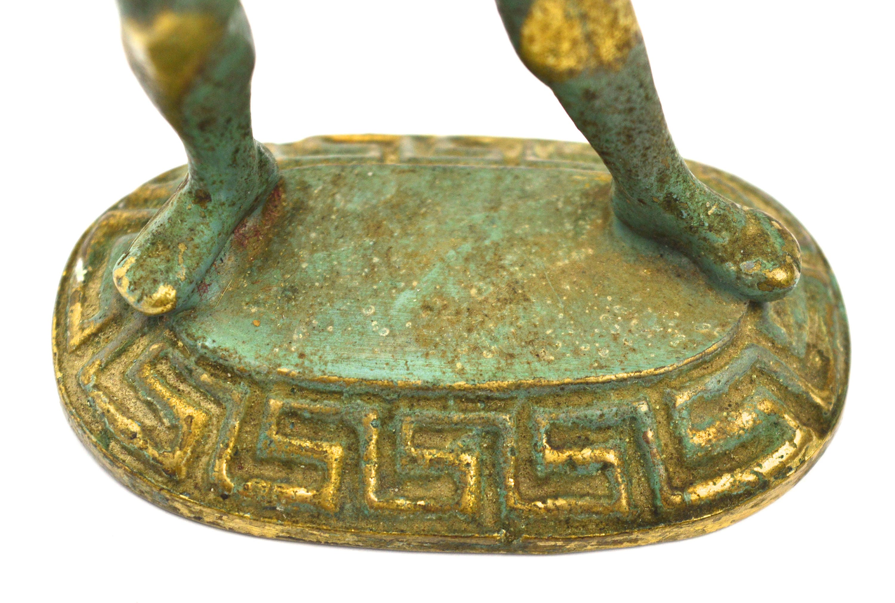 Greek Soldier with a Shield Vintage Brass Soldier Vintage | Etsy