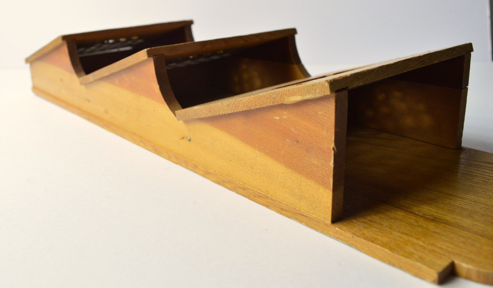 1960s Vintage Wood Letter Rack Retro Letter Rack With Cane Cut - Etsy UK