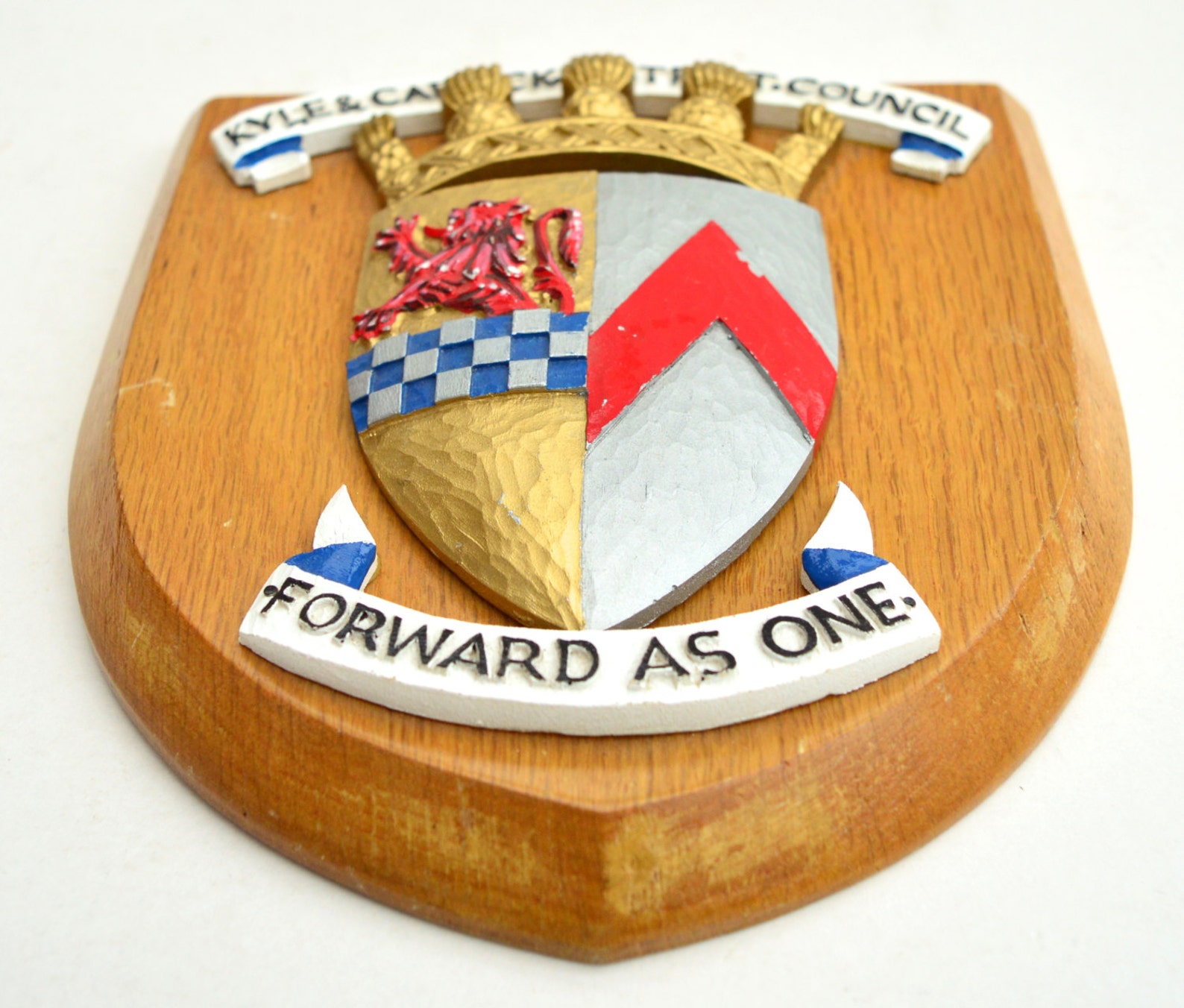 Vintage Kyle & Carrick District Council Plaque Mounted on a - Etsy