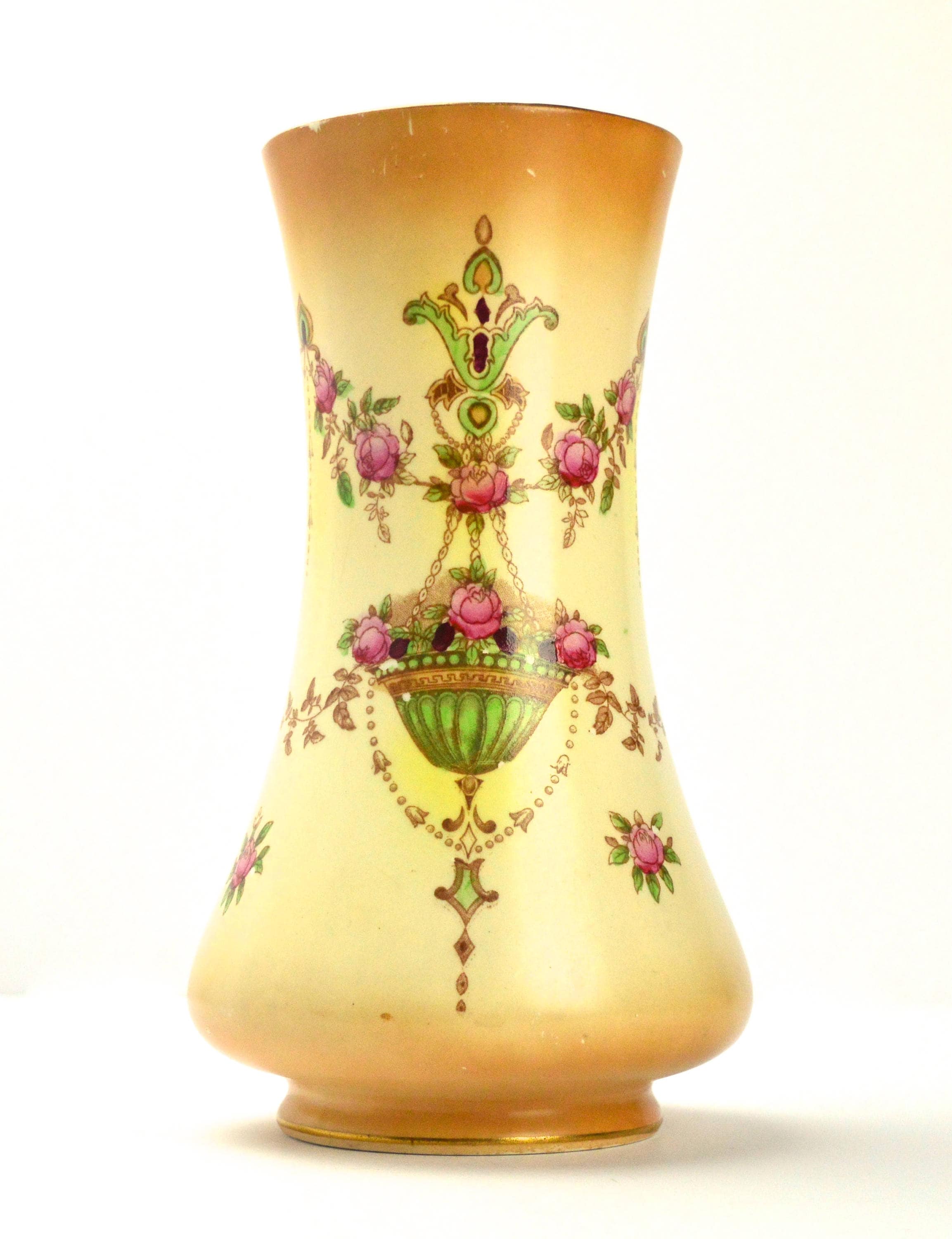 1911 Edwardian Fieldings Crown Devon Vintage Vase Etna Vase - Etsy UK