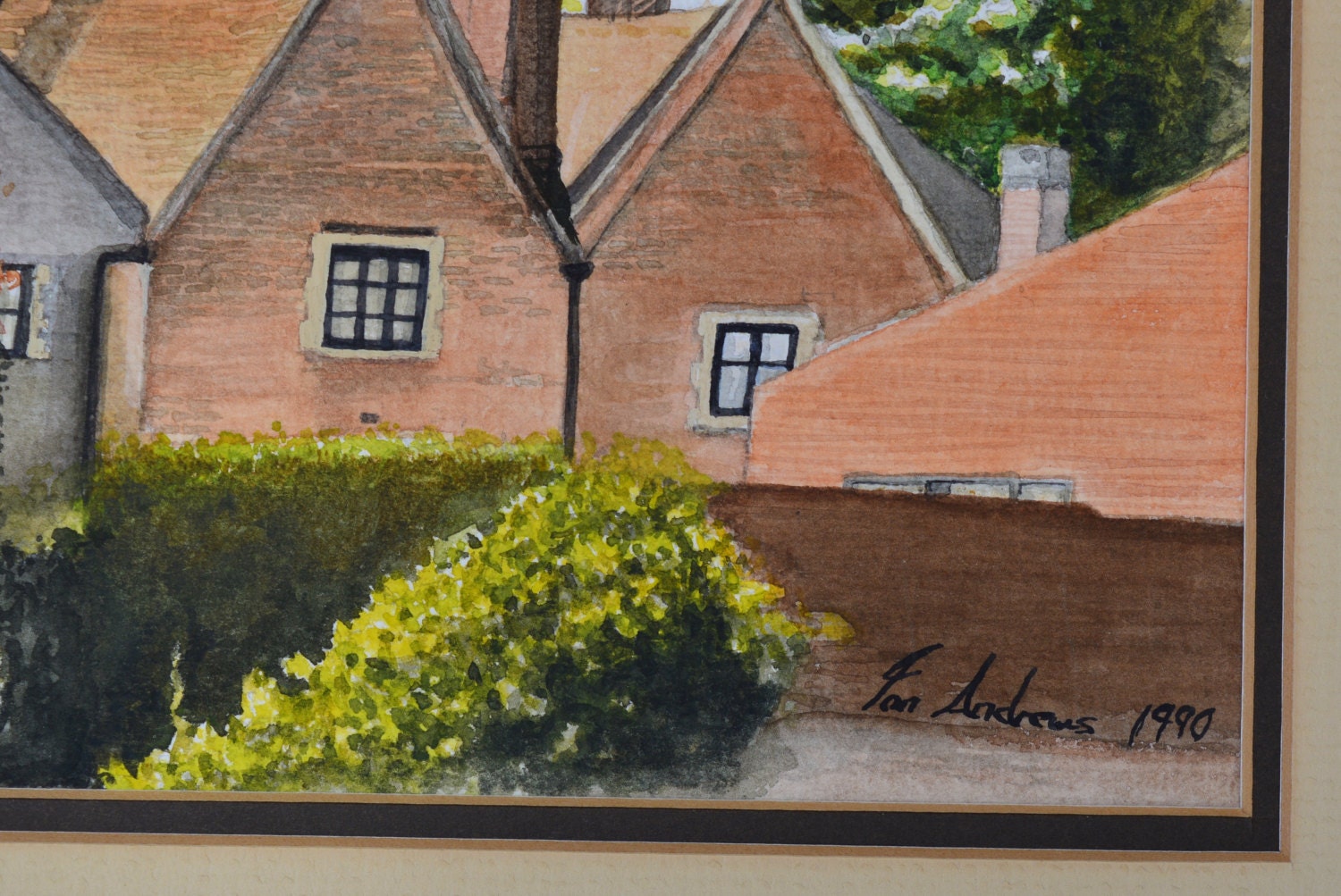 1990 Ian Andrews Vintage Watercolor Vintage Art One of a Kind - Etsy