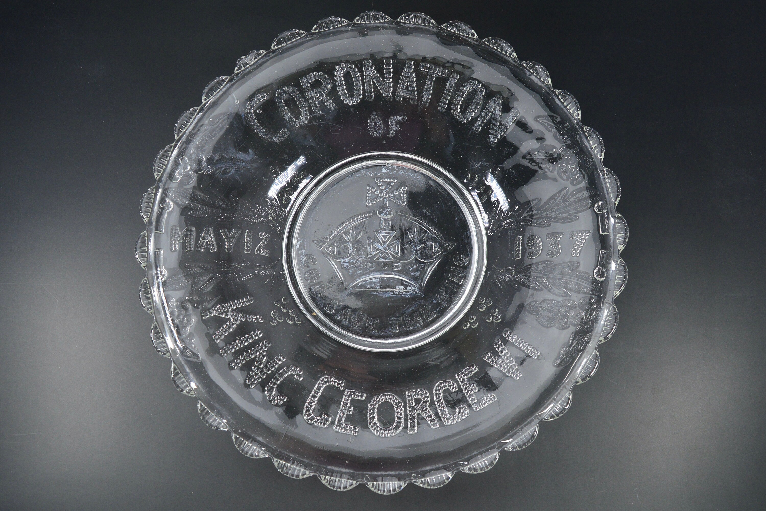 1937 Coronation King George VI Glass Plate Commemorative Glass - Etsy UK