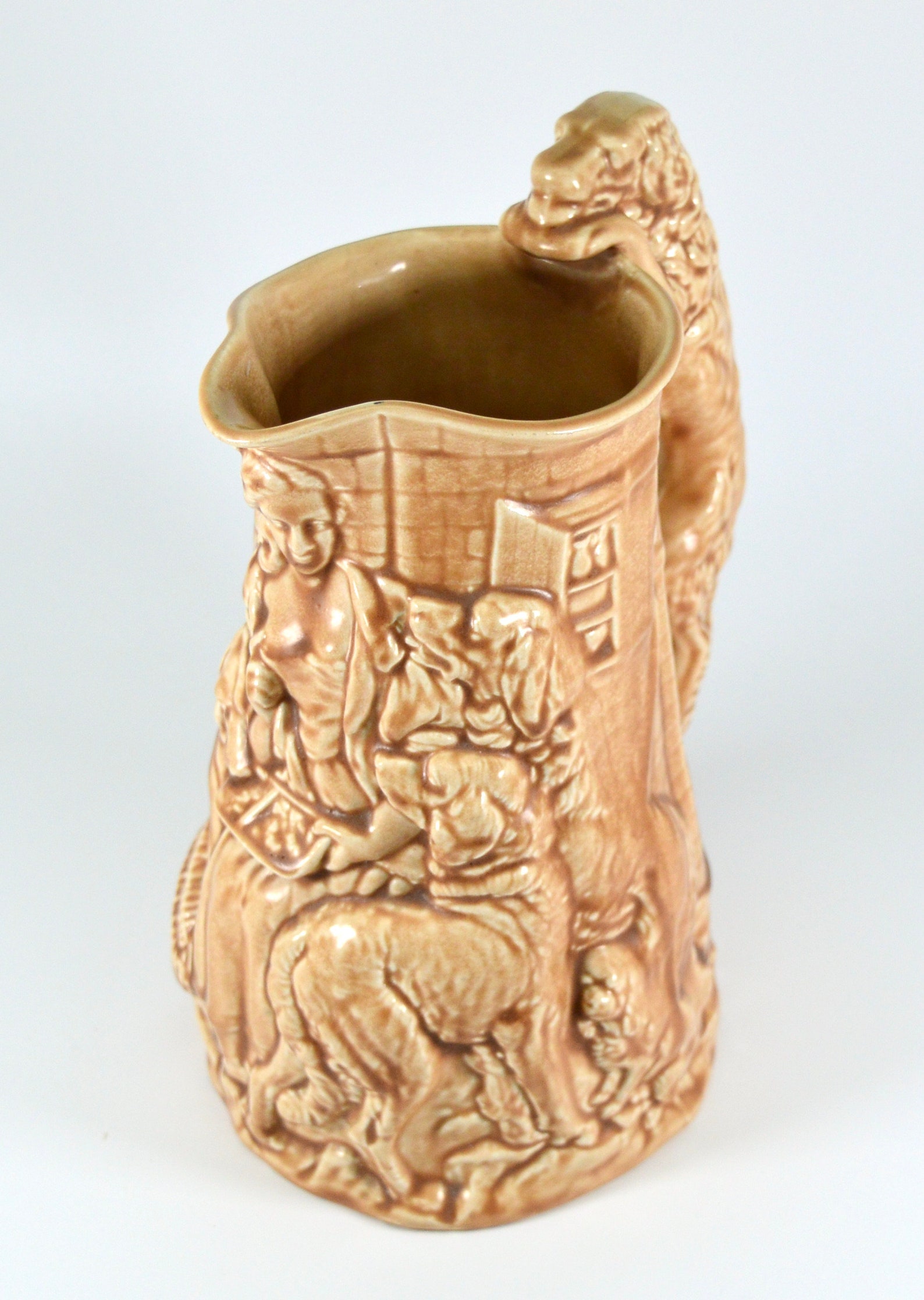 Old Feeding Time Jug, Reproduction of Samuel Alcock Jug, Vintage ...