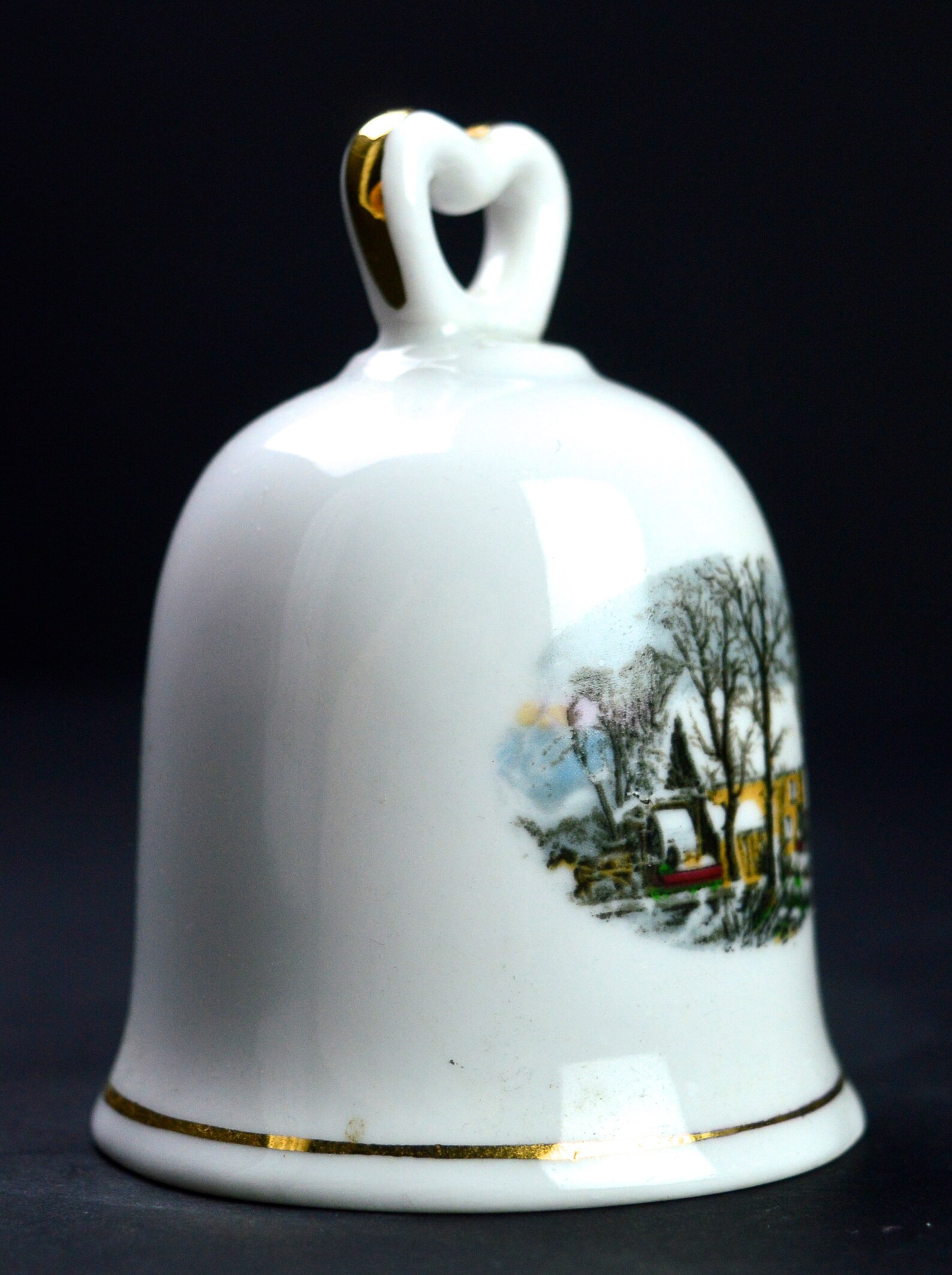 Vintage Bell Winter Scene Bell Christmas Bell Vintage Bell - Etsy UK