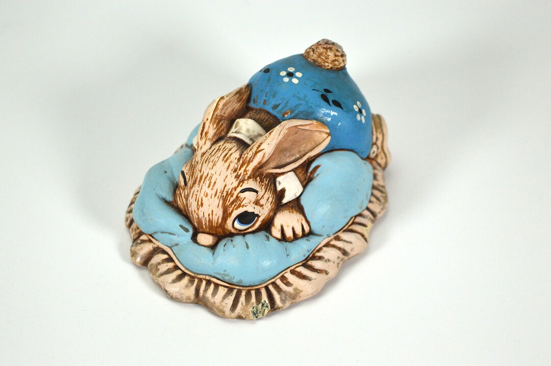 Dodger Pendelfin Studios Sleeping Rabbit Blue Cushion China Rabbit Hand ...