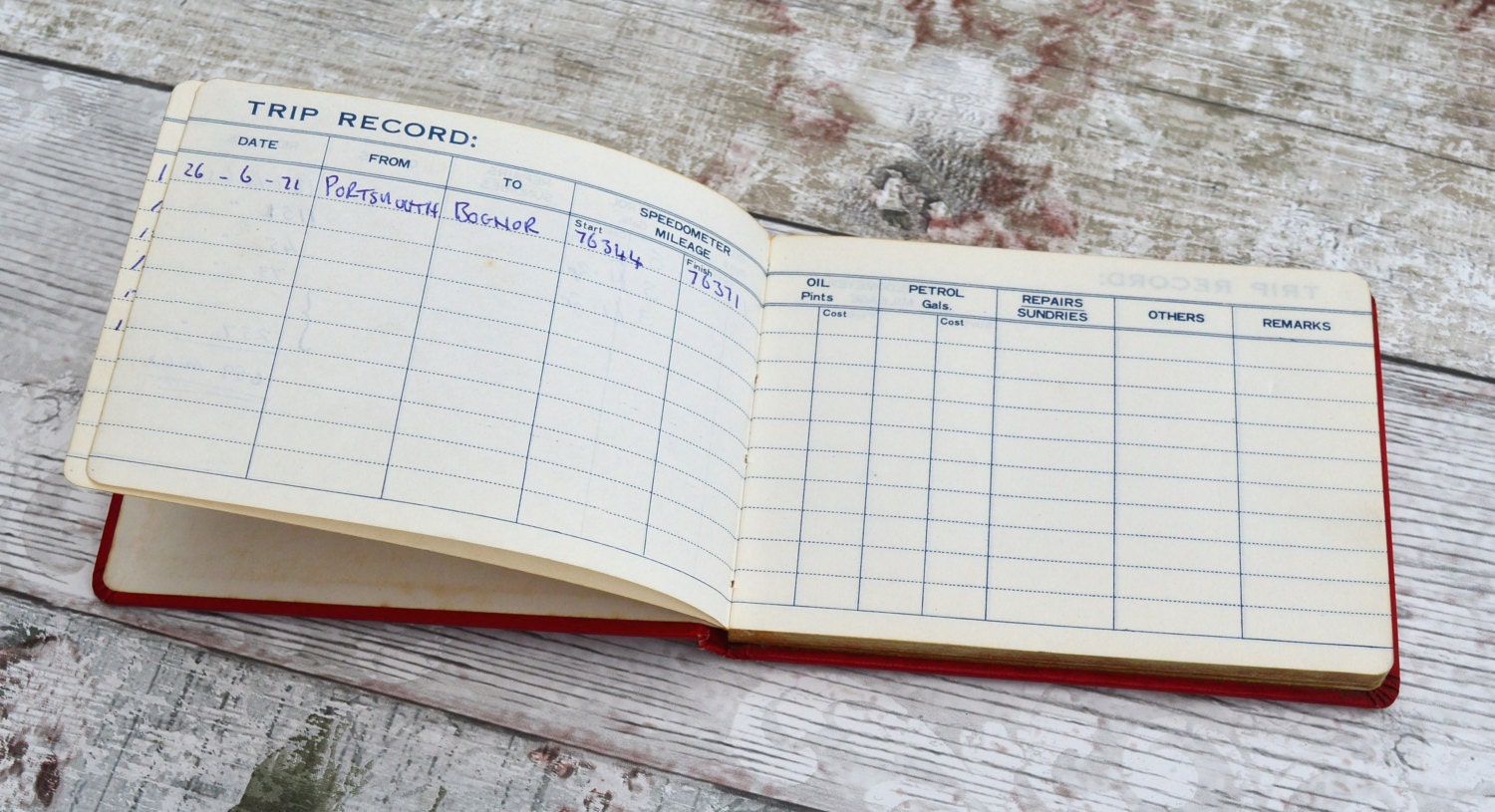 1970s Record Book for Motorists Motoring Record Book Motoring - Etsy