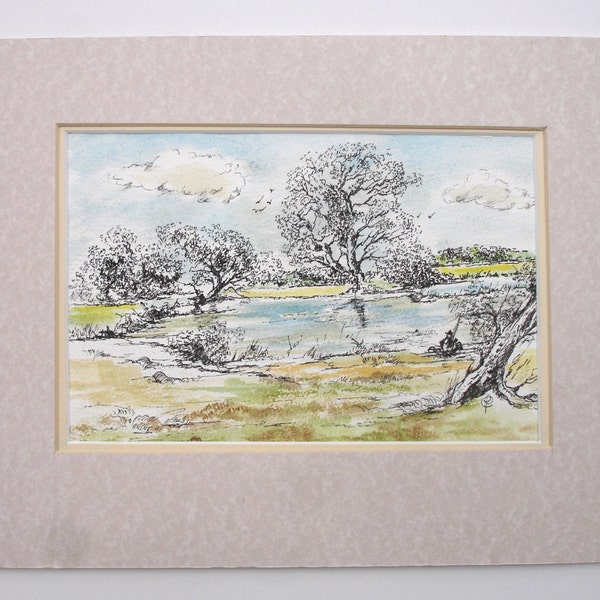 Signed W Harling Bury Sussex England Vintage Art Vintage Watercolor ...